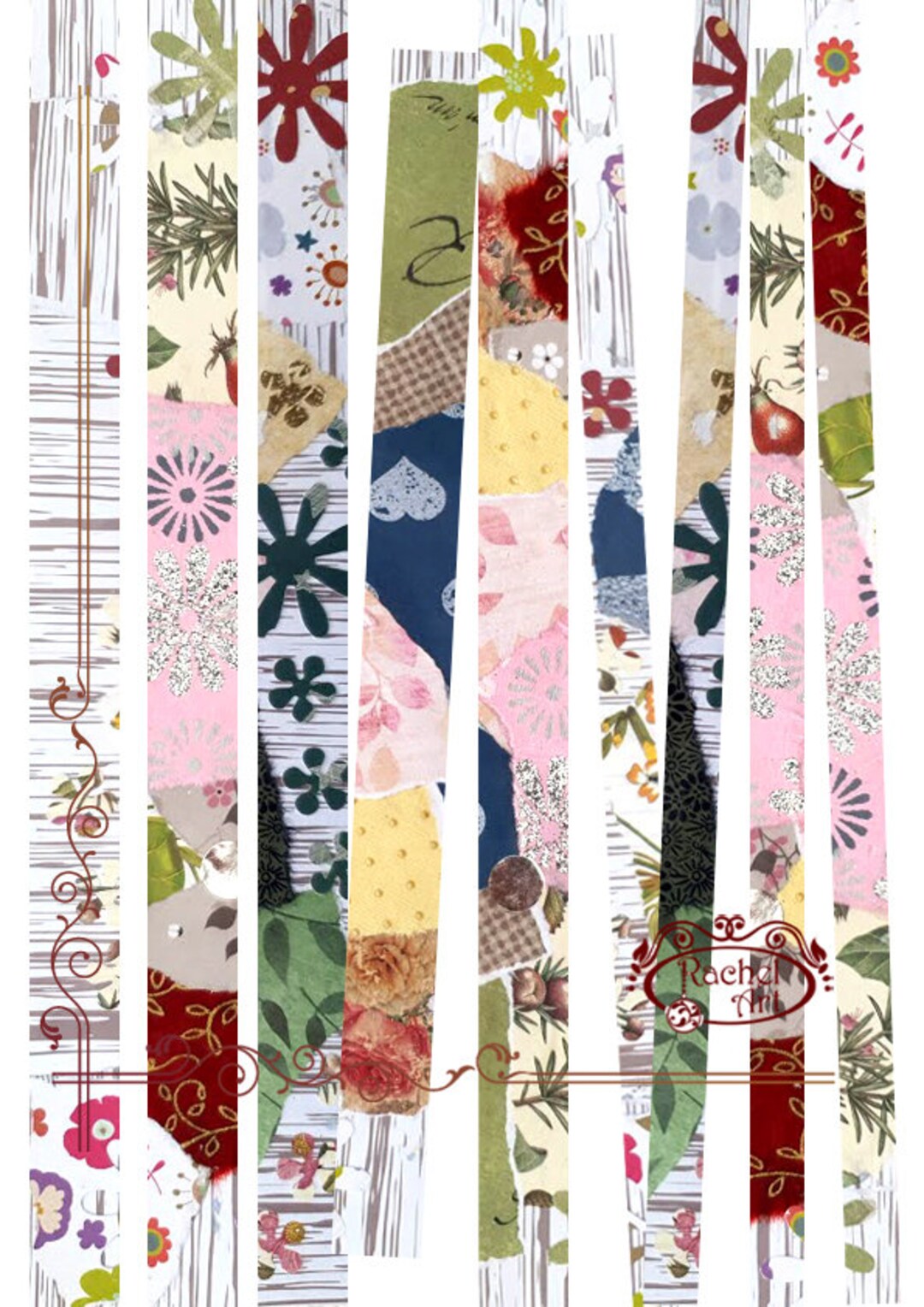 Printable Washi tape Digital Downloads Strips Scrapbooking - Etsy