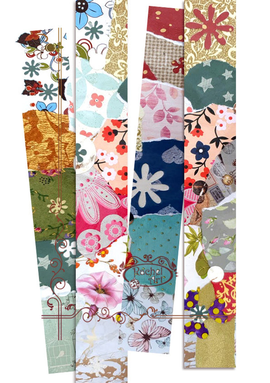 Printable Border Strips, Digital Downloads, Washi tape, Scrapbooking ...