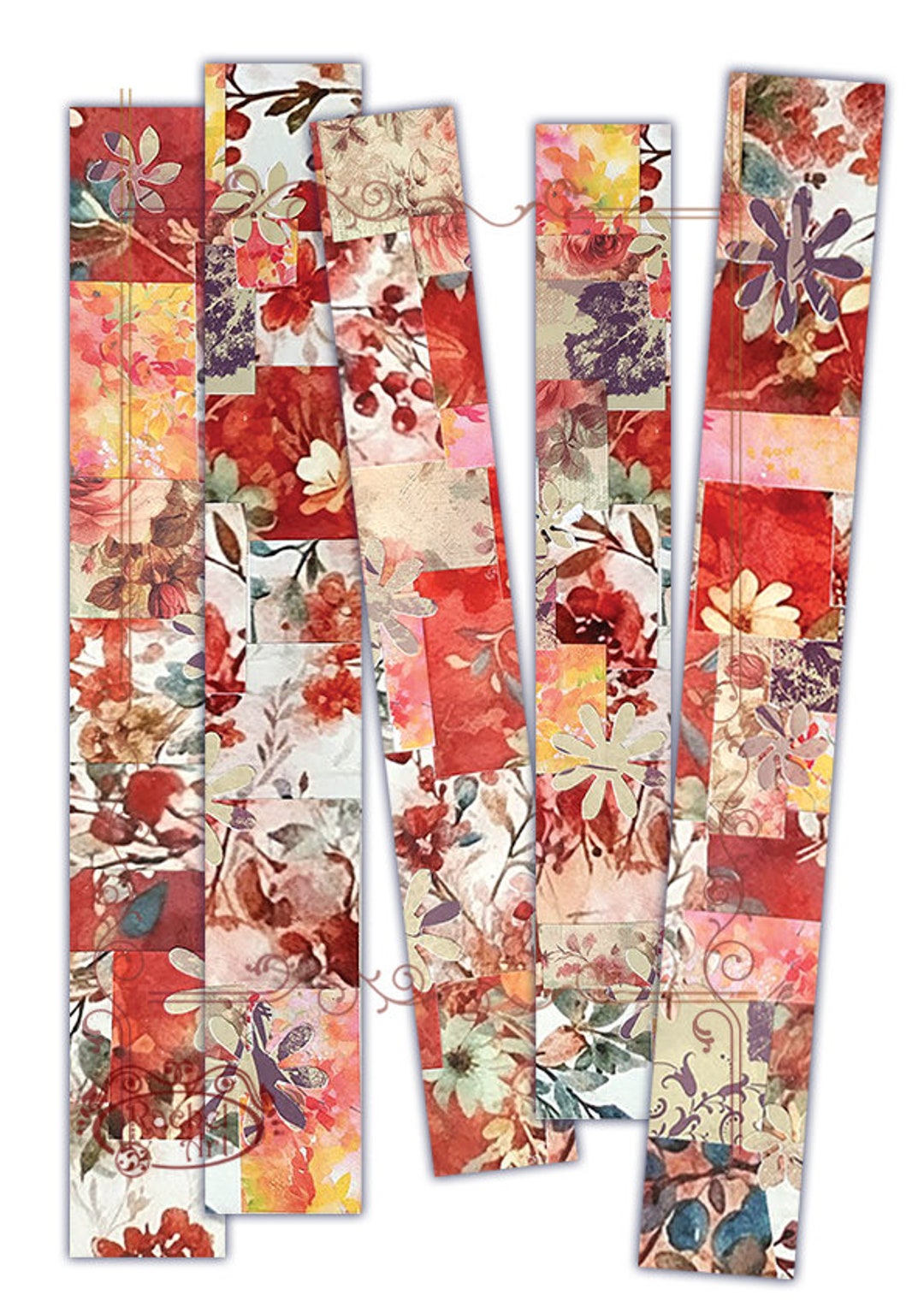 Printable Border Strips, Downloads, Washi-tape, Scrapbooking, Floral ...