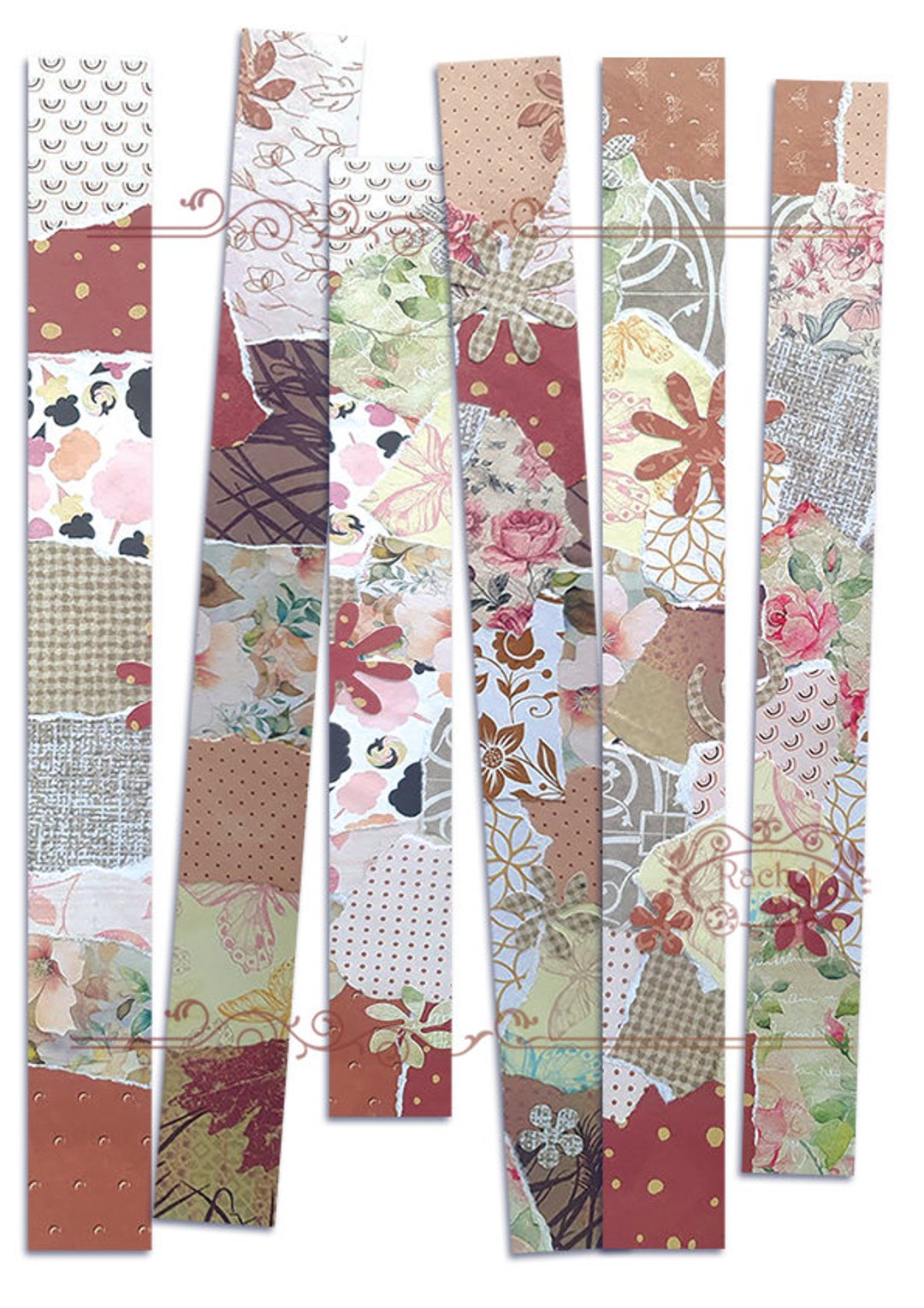 Washi Border Strips, Printable Digital Downloads, Washi-tape Strips ...