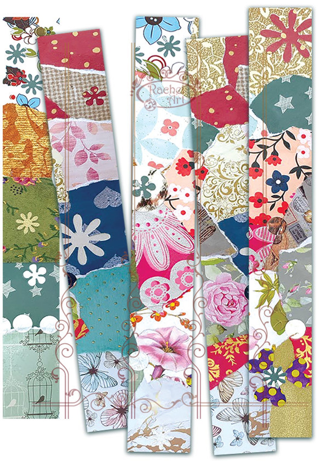 Border Strips, Digital Printable Downloads, Washi-tape, Scrapbooking ...