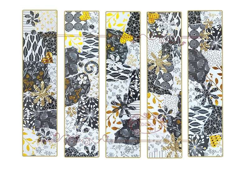 Printable Bookmarks, Digital Download, Border and Strips, Scrapbooking ...