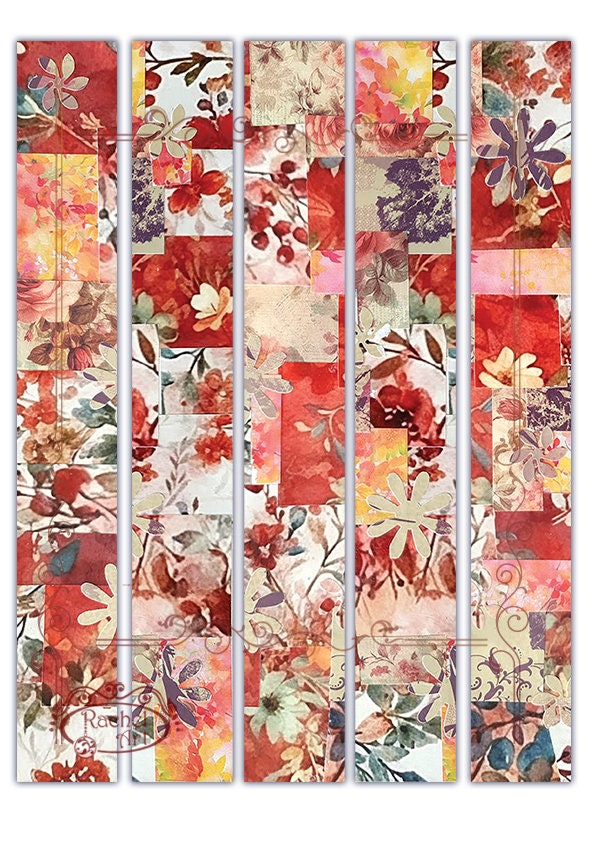 Printable Border Strips, Downloads, Washi-tape, Scrapbooking, Floral ...