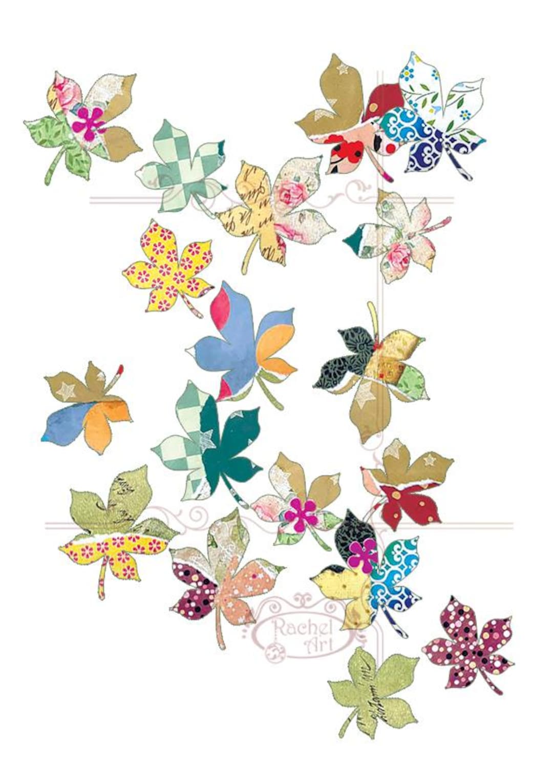 Printable Leaf Stickers – Collage Art, Scrapbooking (digital Download ...
