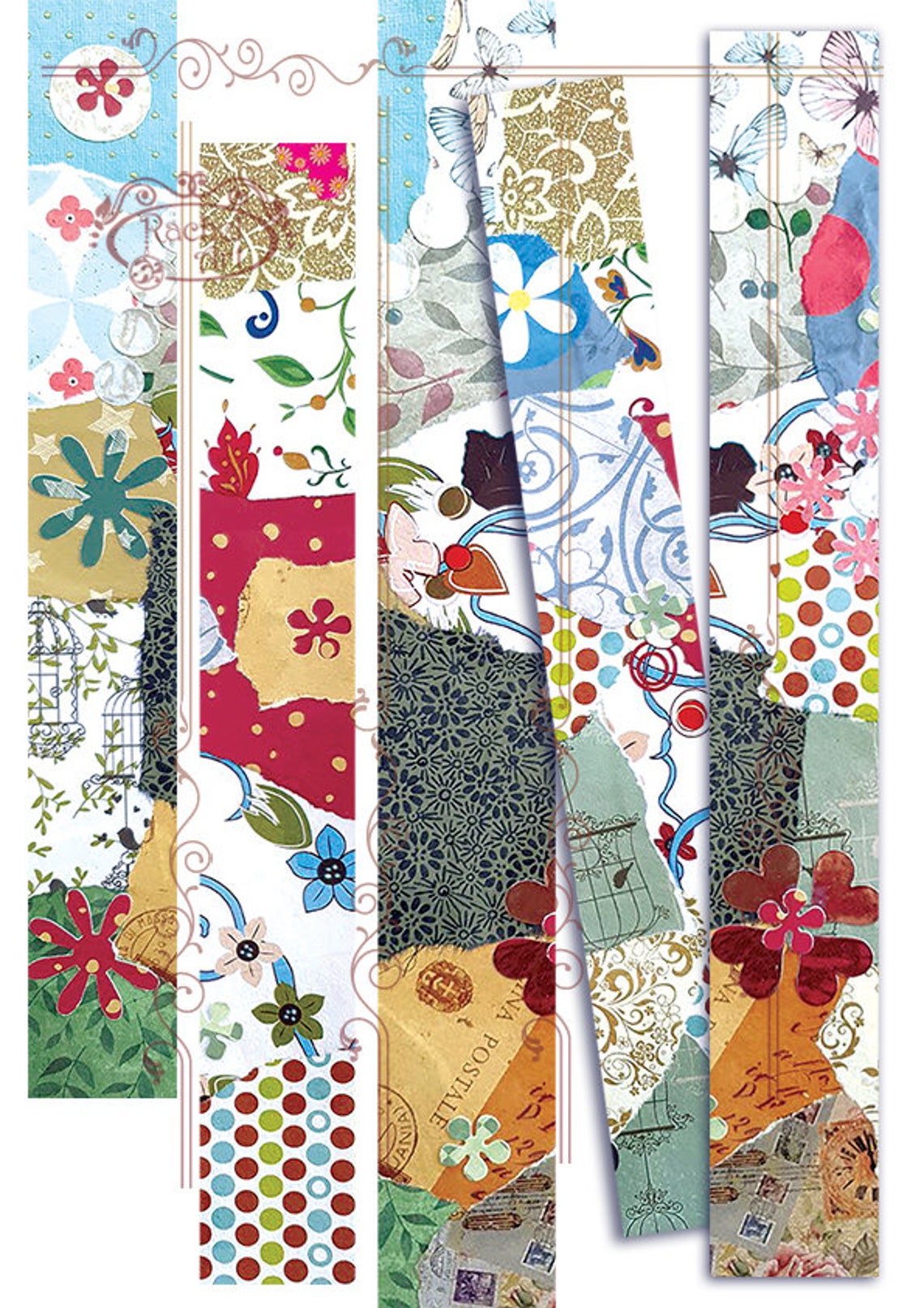 Border Strips, Printable Digital Downloads, Washi -tape, Scrapbooking ...