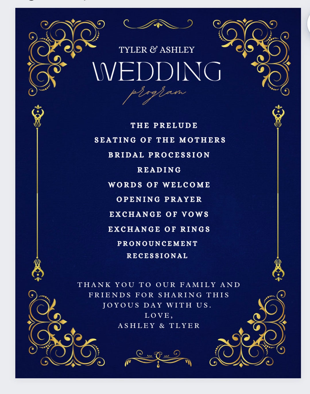 Wedding Programs, Digital Wedding Programs, Wedding Prelude Template - Etsy