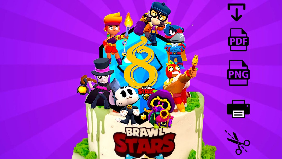 Topper, Brawl Stars, Digital File, Topper for a Boy, Topper for a Girl ...