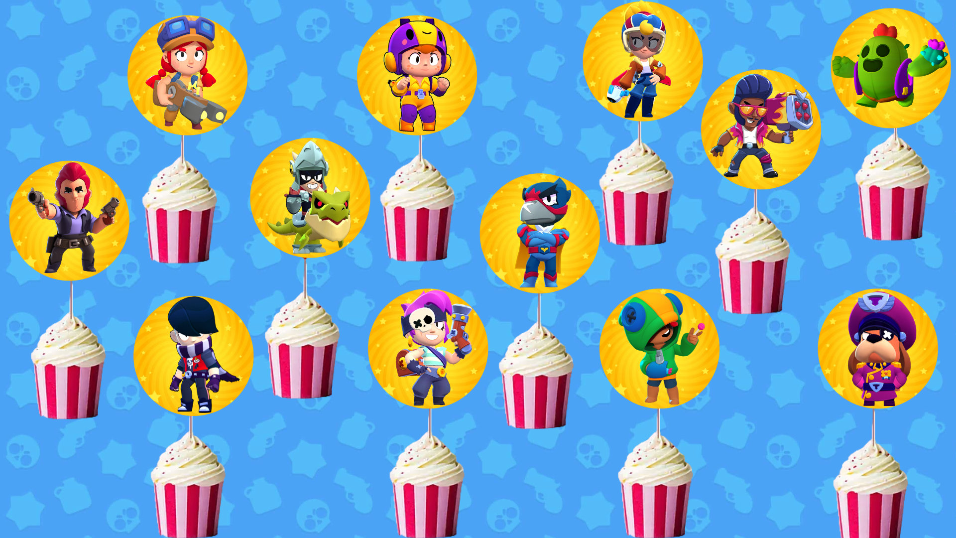 Topper Cake, Brawl Stars, Digital File, Topper for a Boy,topper for a ...