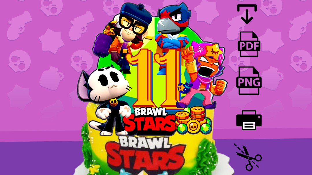 Topper, Brawl Stars, Digital File, Topper for a Boy, Topper for a Girl ...