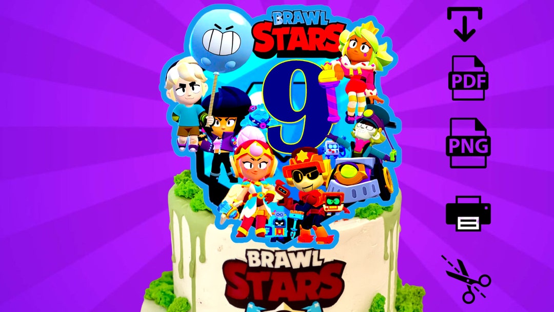 Topper, Brawl Stars, Topper for a Boy,topper for a Girl, Digtal File ...