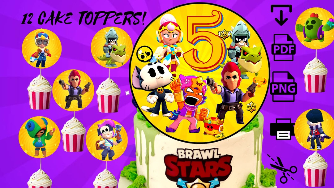Topper, Topper Cake Brawl Stars, Topper for a Boy,topper for a Girl ...