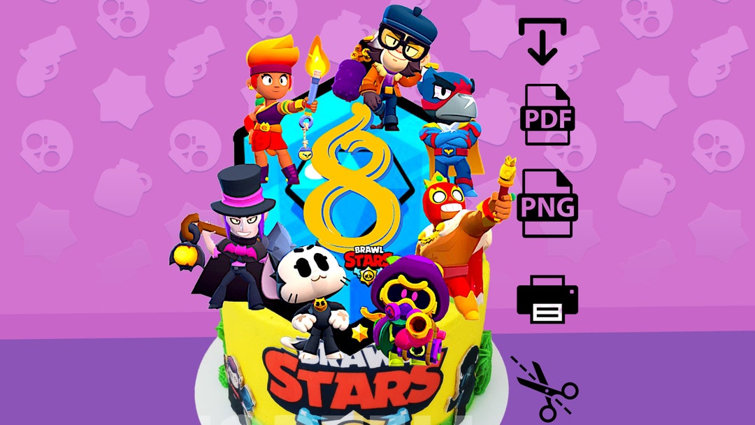 Topper, Brawl Stars, Digital File, Topper for a Boy, Topper for a Girl ...