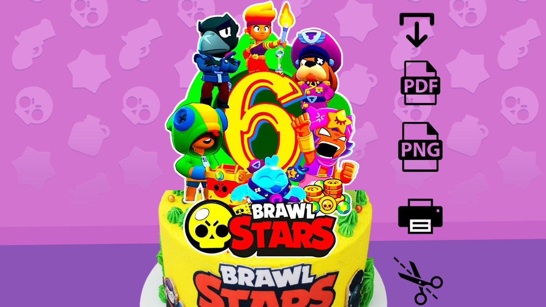 Topper, Brawl Stars, Topper for a Boy,topper for a Girl, Digtal File ...