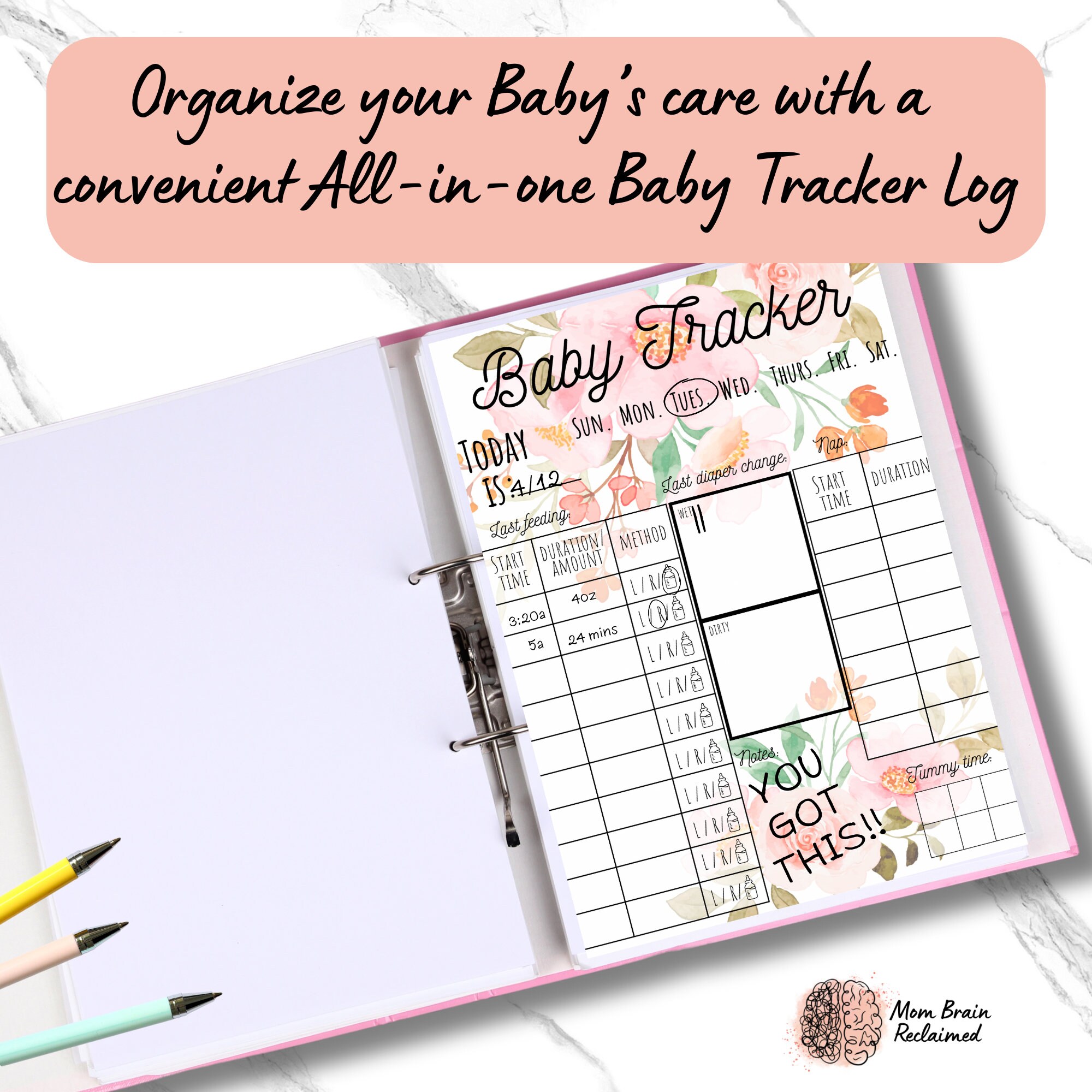 Printable Baby Tracker Bundle; Digital Download Newborn Infant Tracker ...