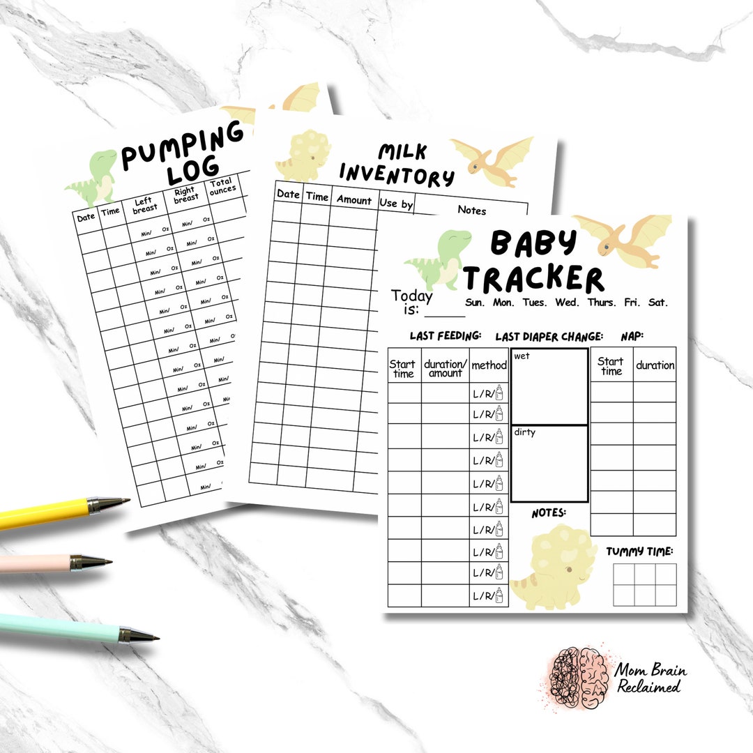 Printable Baby Tracker Bundle; Digital Download Newborn Infant Tracker ...