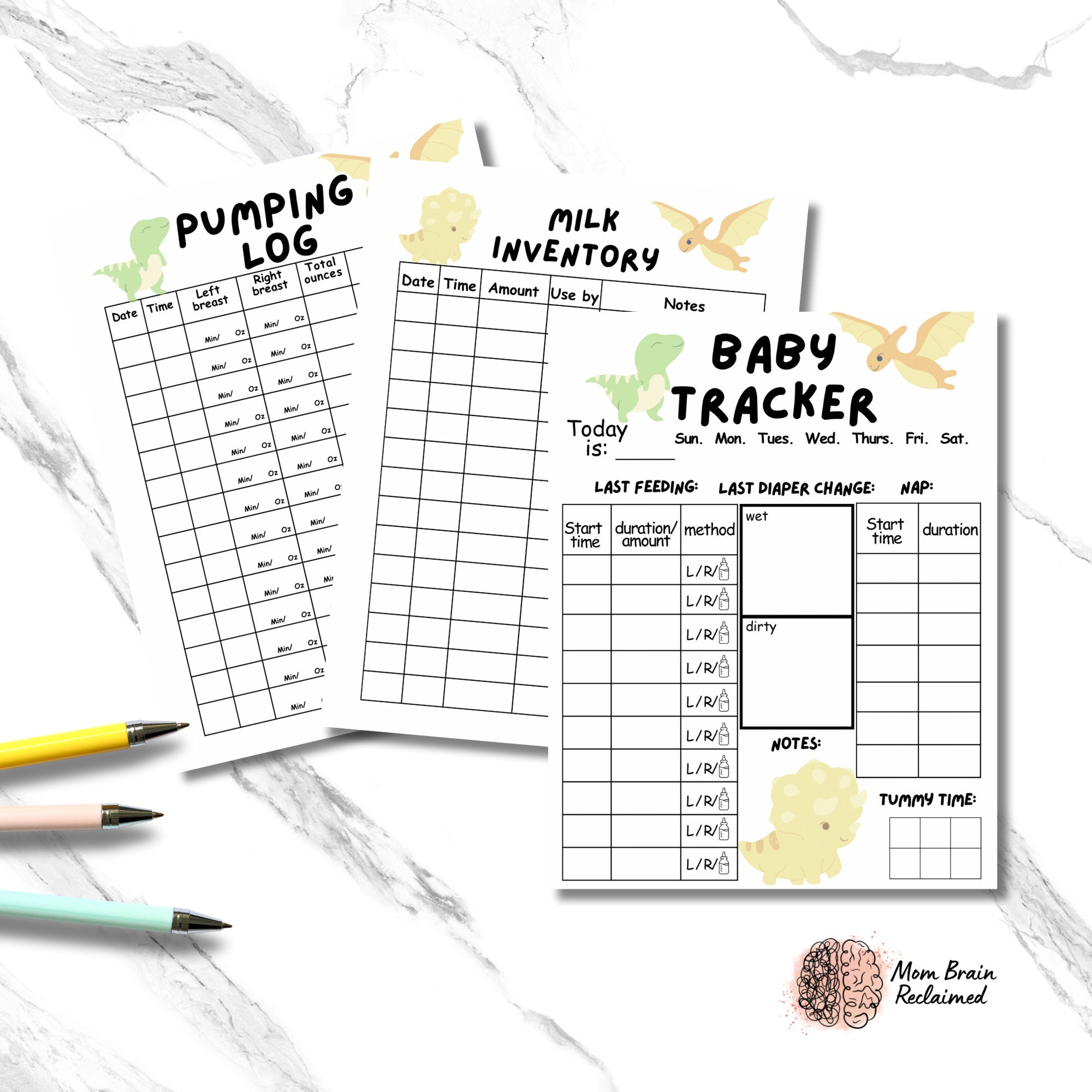 Printable Baby Tracker Bundle; Digital Download Newborn Infant Tracker ...