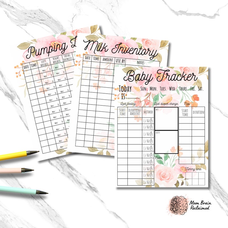 Printable Baby Tracker Bundle; Digital Download Newborn Infant Tracker ...