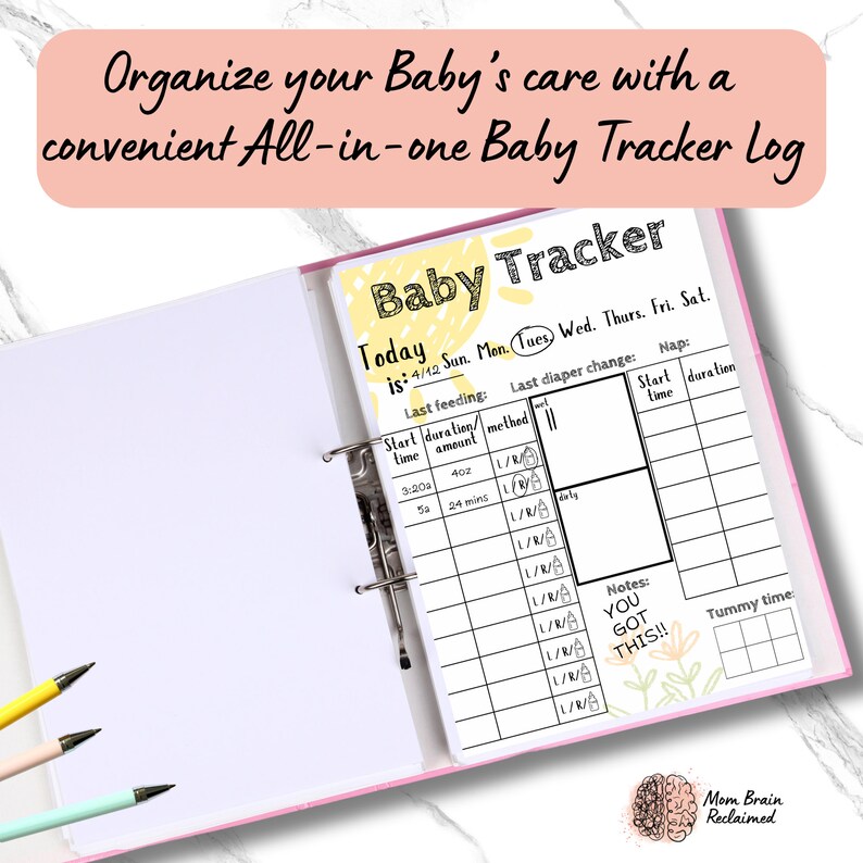 Printable Baby Tracker Bundle; Digital Download Newborn Infant Tracker ...