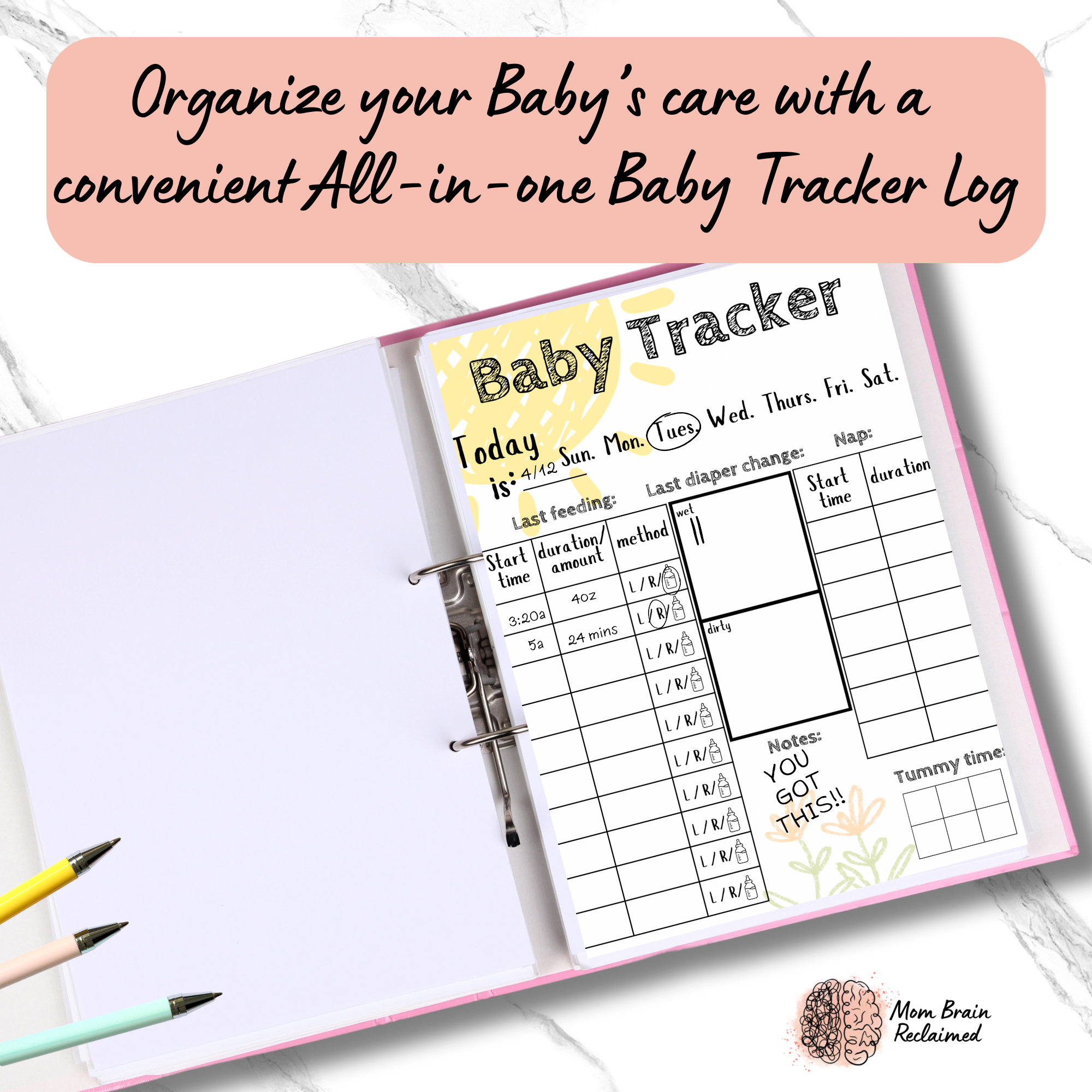 Printable Baby Tracker Bundle; Digital Download Newborn Infant Tracker ...