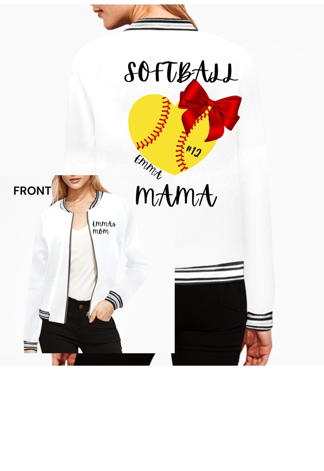 Custom Softball Moms Varsity Jacket-custom Softball Jackets ...