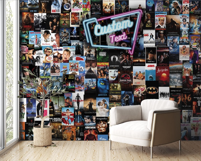Cinema Themed Wallpaper Design for Home Concept -abstract Movie Design ...