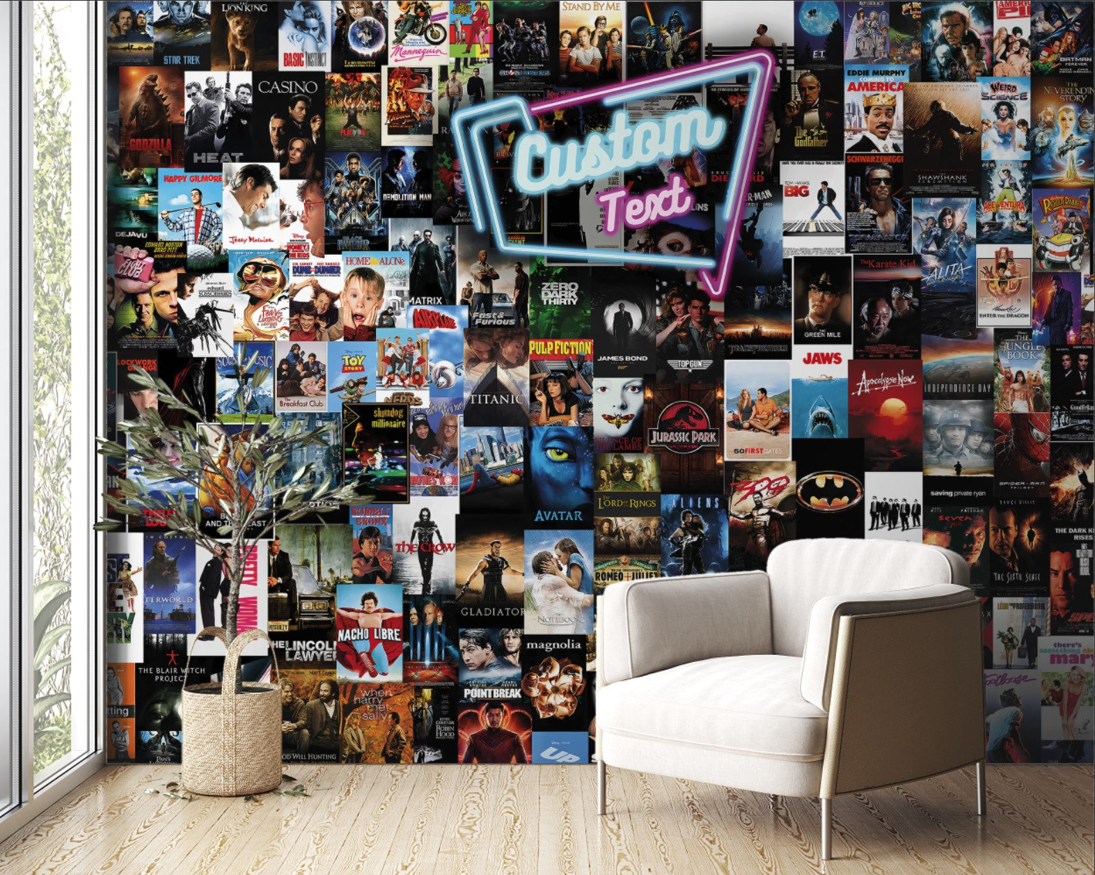 Cinema Themed Wallpaper Design for Home Concept -abstract Movie Design ...