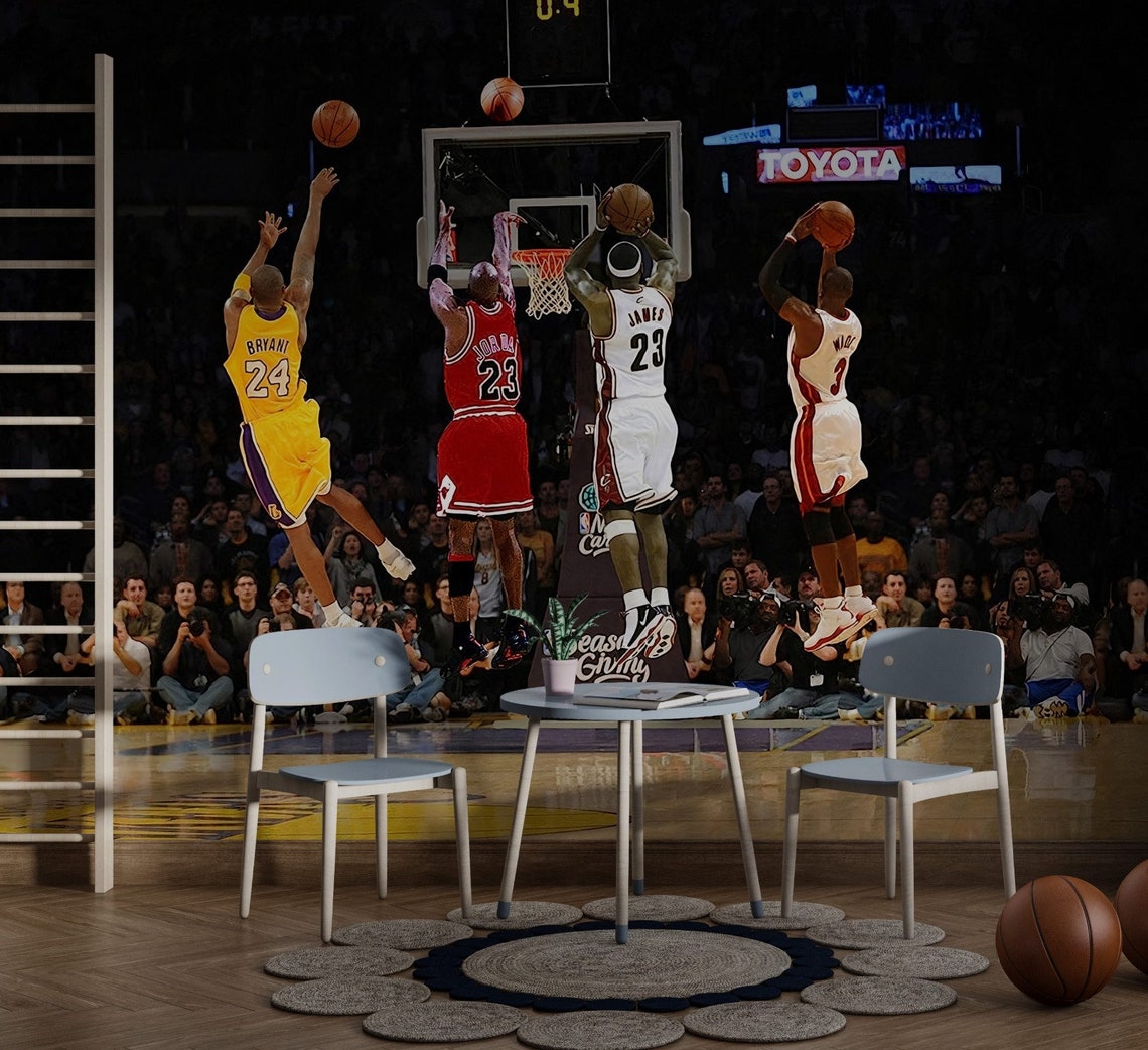 Basketball Themed Wallpaper, Sport Themed Teenage Room Mural ...