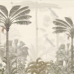 White and Forest Themed Wallpaper Design for Home Decor-floral Design ...