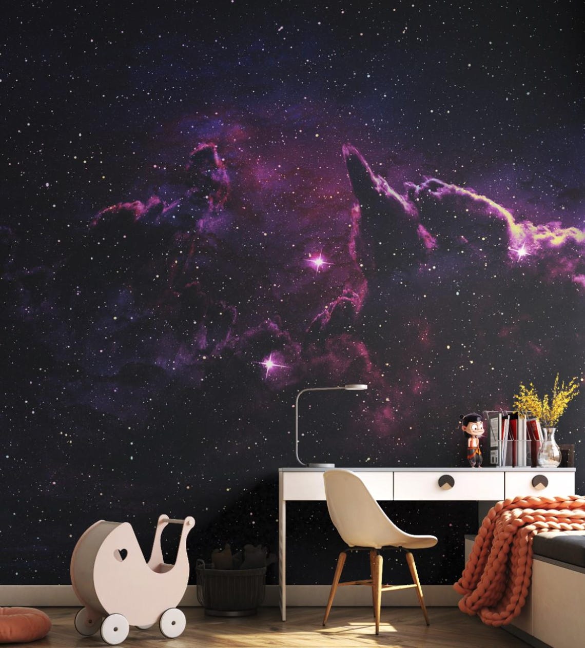 Purple and Galaxy Themed Wallpaper for Home Decor-sweet Wallpaper ...