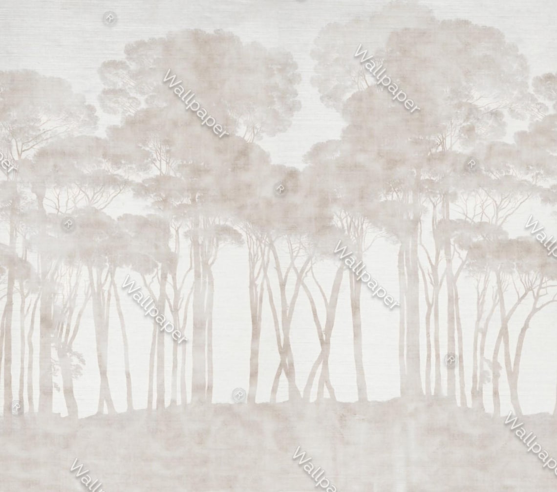 Old Look Themed With Forest Pattern Wallpaper for Home Decor-vinyl ...