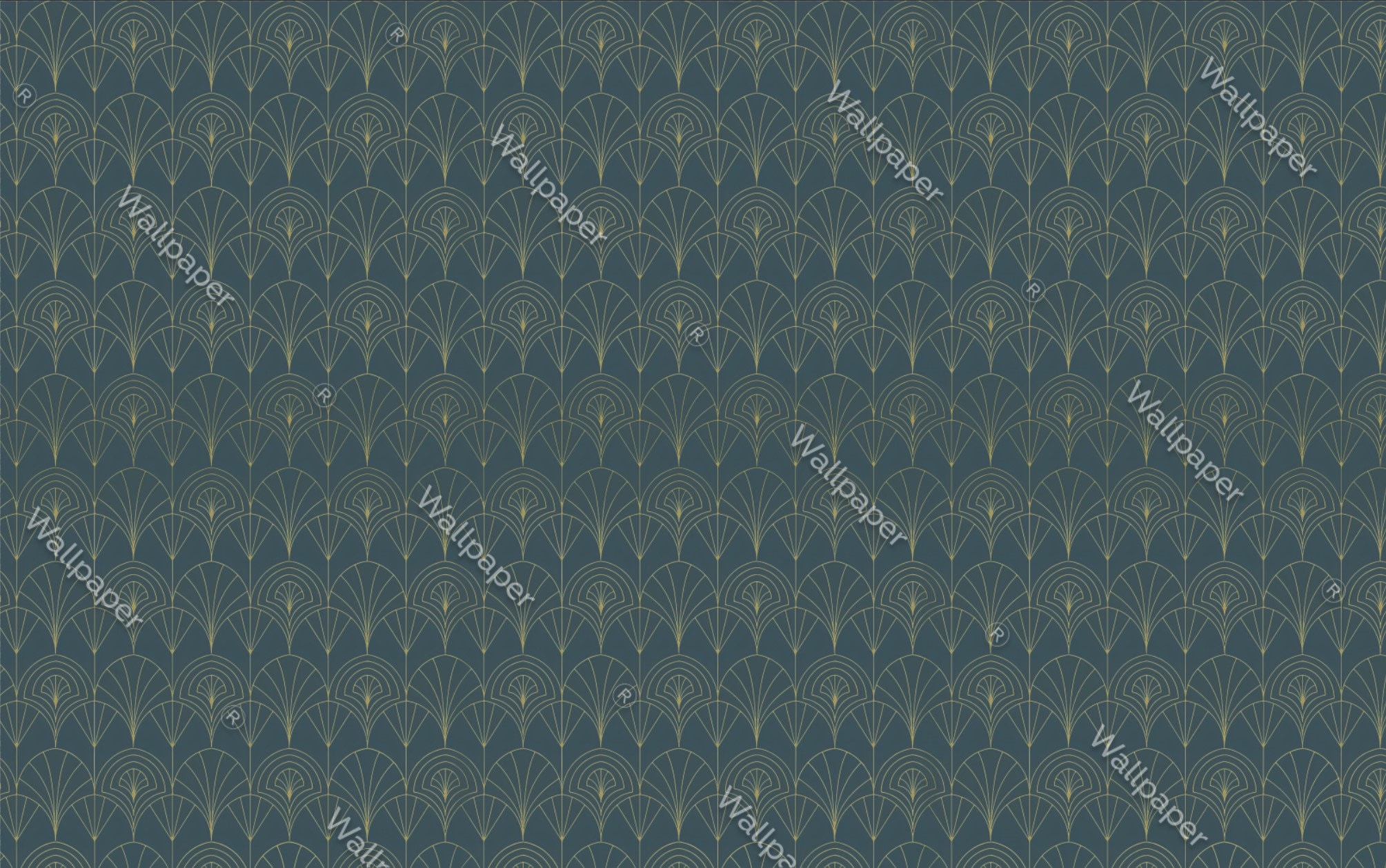 Dark Green Geometric Effected Wallpaper Design With Gold Details ...