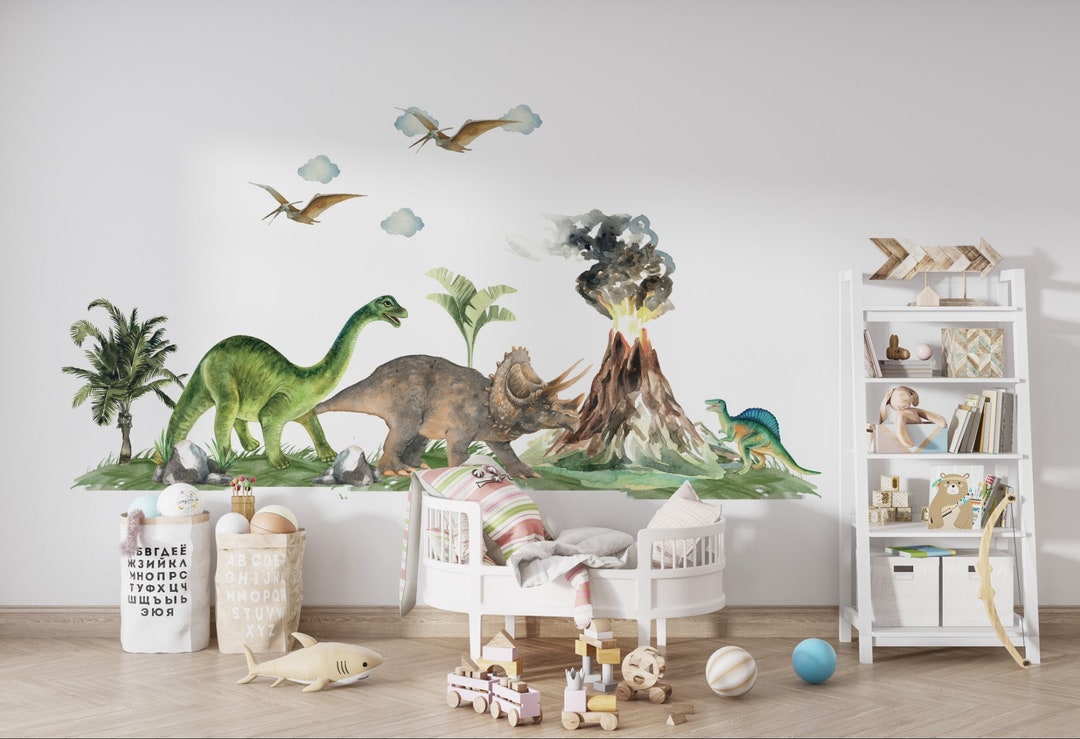 Dinosaur Themed Sticker Design for Children Room -decal Design for ...
