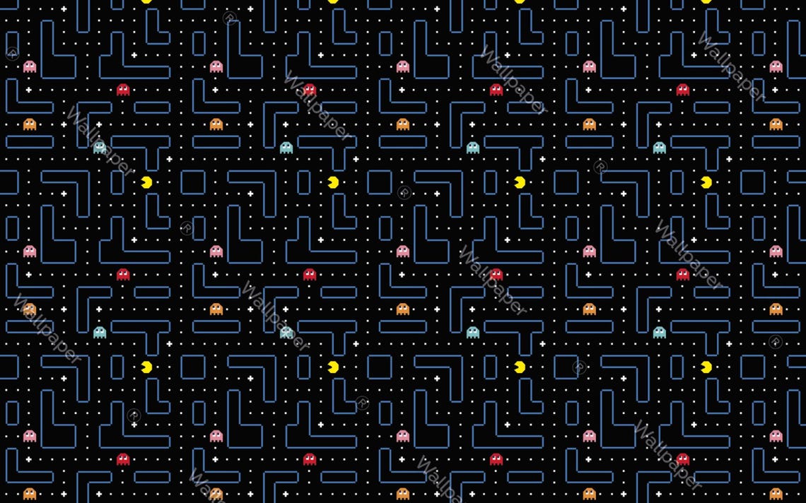 Video Games Themed Wallpaper Design for Kids Room-concept Mural Design ...