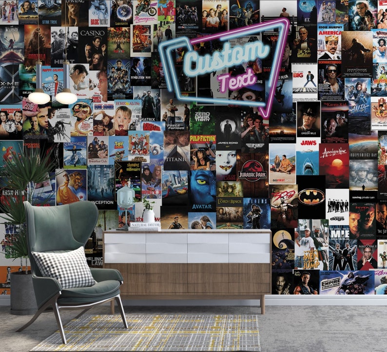 Cinema Themed Wallpaper Design for Home Concept -abstract Movie Design ...