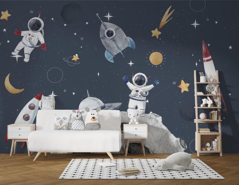 Astronaut Space Wallpaper Theme - Clear and Vibrant Prints - Materials ...