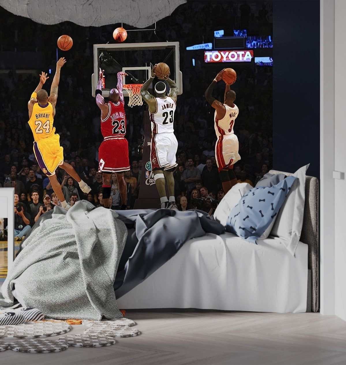 Basketball Themed Wallpaper, Sport Themed Teenage Room Mural ...