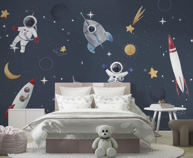 Astronaut Space Wallpaper Theme - Clear and Vibrant Prints - Materials ...