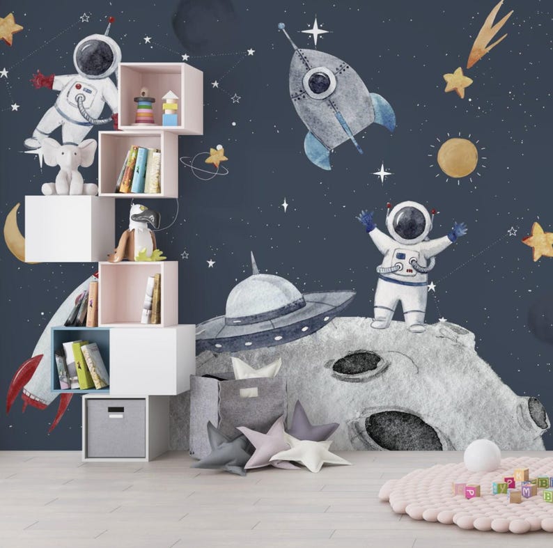 Astronaut Space Wallpaper Theme - Clear and Vibrant Prints - Materials ...