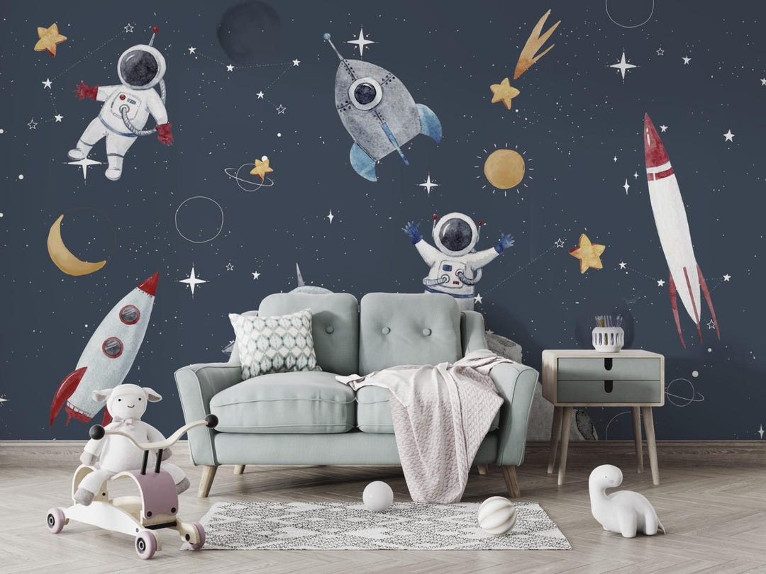 Astronaut Space Wallpaper Theme - Clear and Vibrant Prints - Materials ...