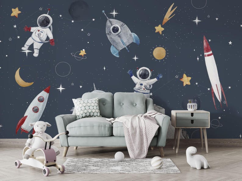 Astronaut Space Wallpaper Theme - Clear and Vibrant Prints - Materials ...
