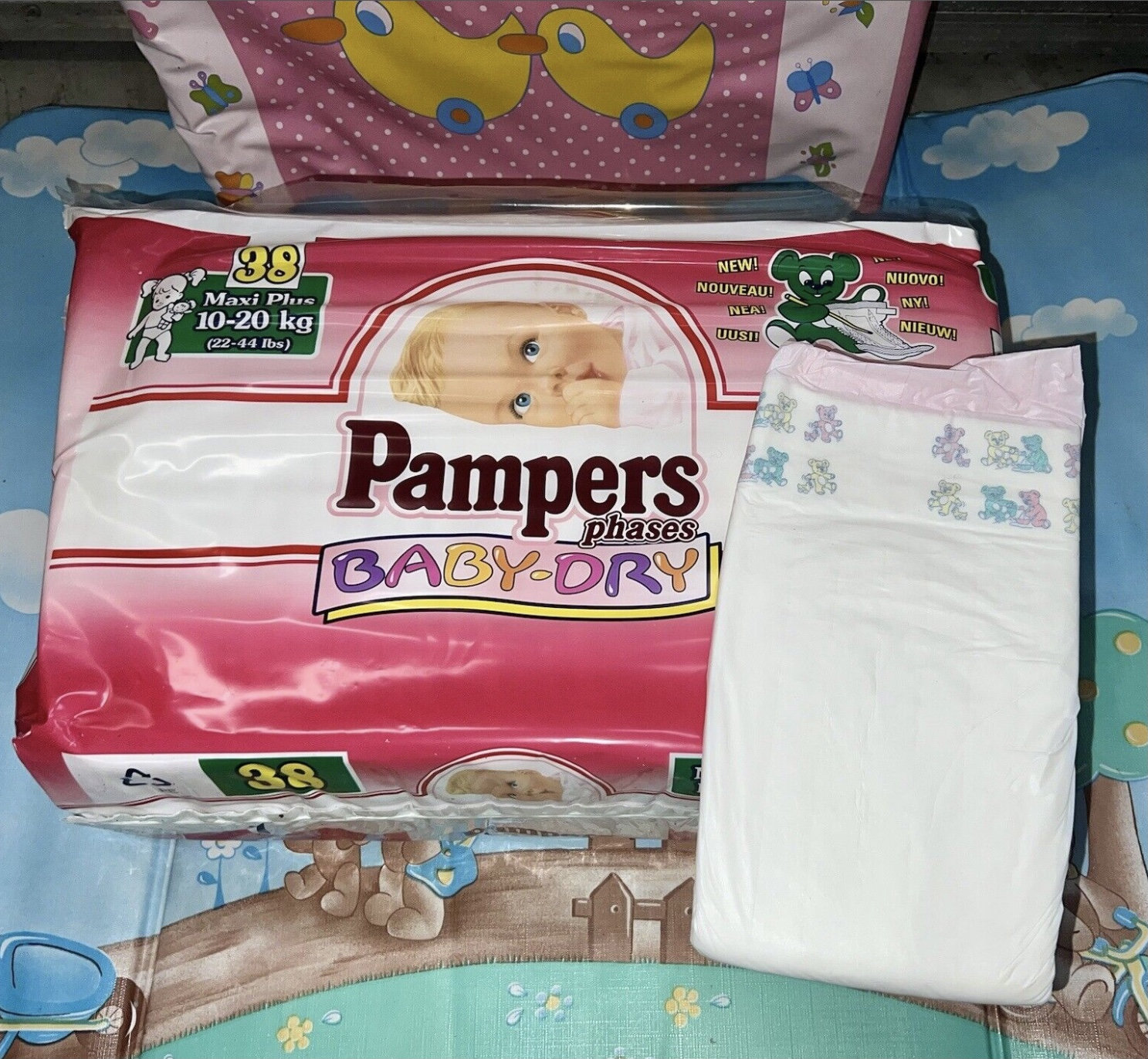 Vintage Pampers Phases Baby-dry Luier Voor Meisjes Maat Maxi Plus ...