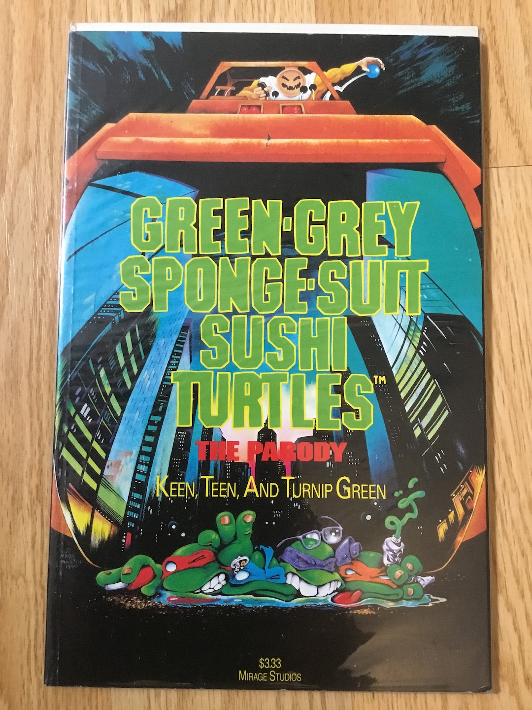 Teenage Mutant Ninja Turtles TMNT Parody Satire Green-grey Sponge-suit ...