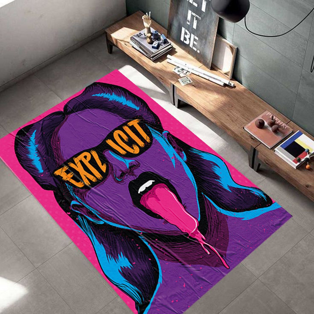 Cyberpunk Rug, Cyber World Rug, Neon Design, Cyberpunk Art, Popular Rug ...