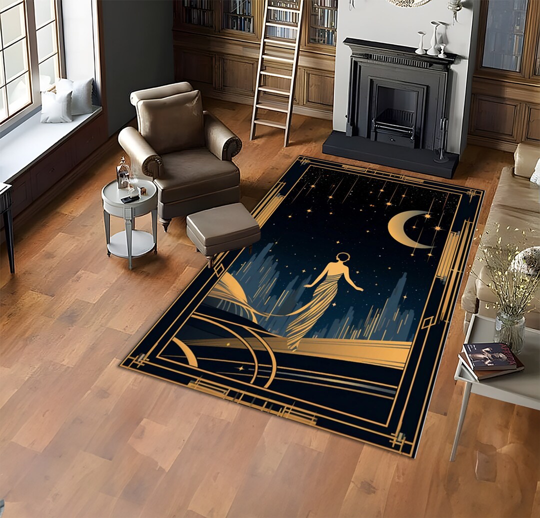 Tarot Card Rug,sun Moon Tarot Rug,tarot Rug,mystical Theme Rug,wizard ...