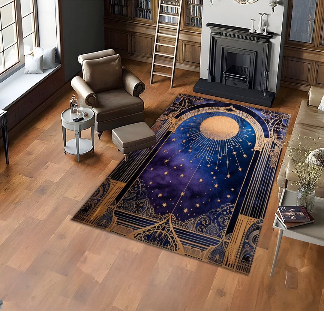 Tarot Card Rug, Sun Moon Tarot Rug, Tarot Rug,magic Rug, Mystical Theme ...