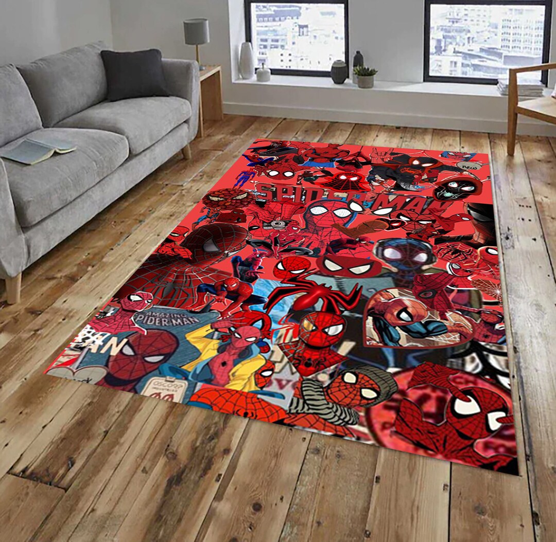 Spiderman Comic Cover Rug,spiderman Rug, Kids Room Decor,super Heroes ...