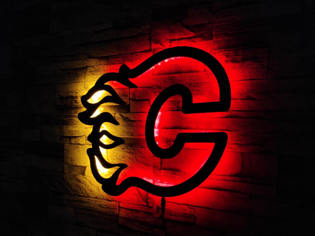 Calgary Flames Fan Art Wall Decor Fan Gift Christmas Gift Man Cave - Etsy