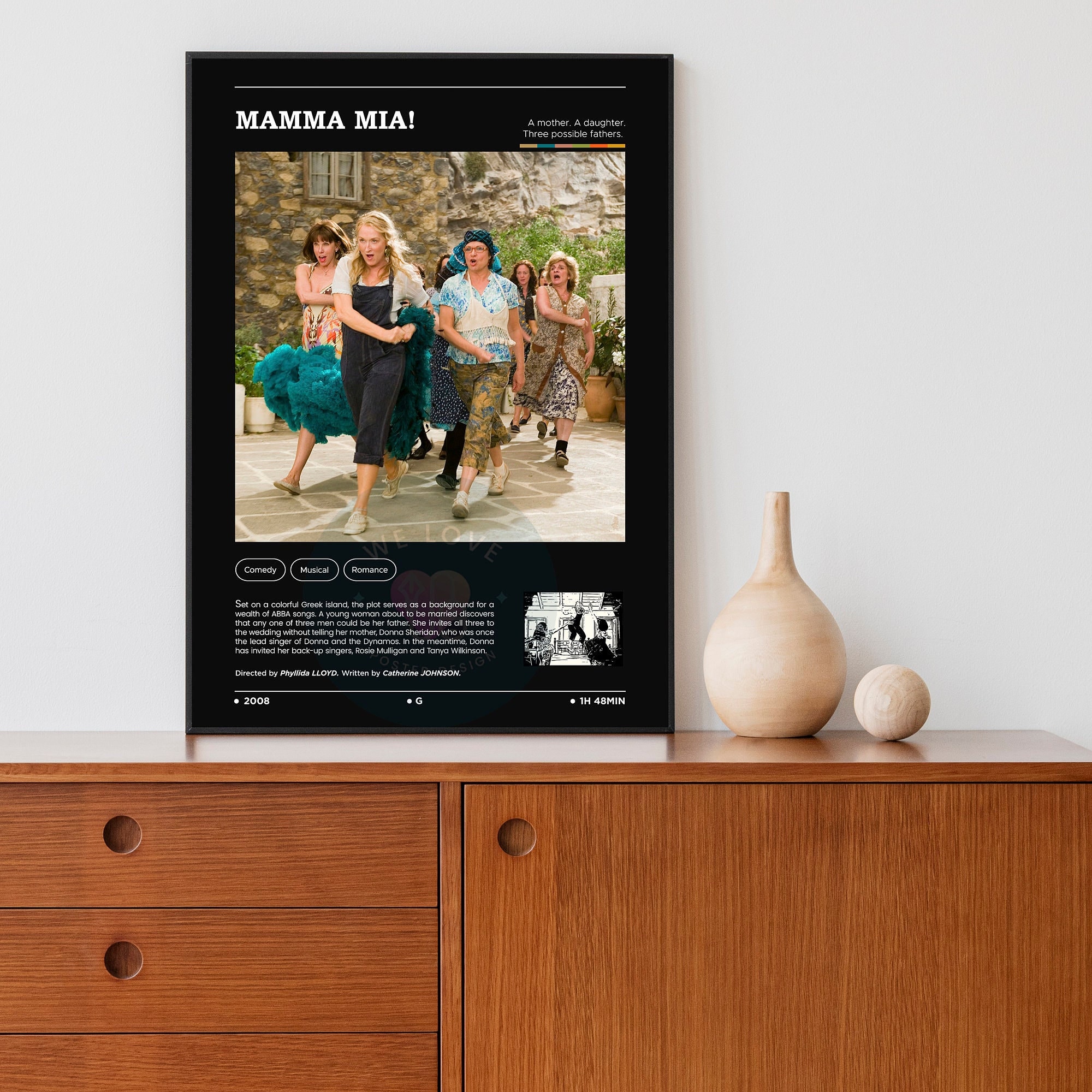 Mamma Mia Movie Poster / Mamma Mia Poster / Modern Art Print ...