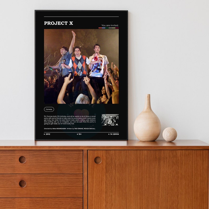 Project X Movie Poster / Project X Poster / Modern Art Print ...