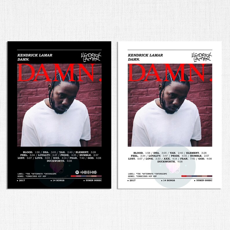 Set of 3 Kendrick Lamar Poster / Album Cover Poster / Music Gift Idea ...